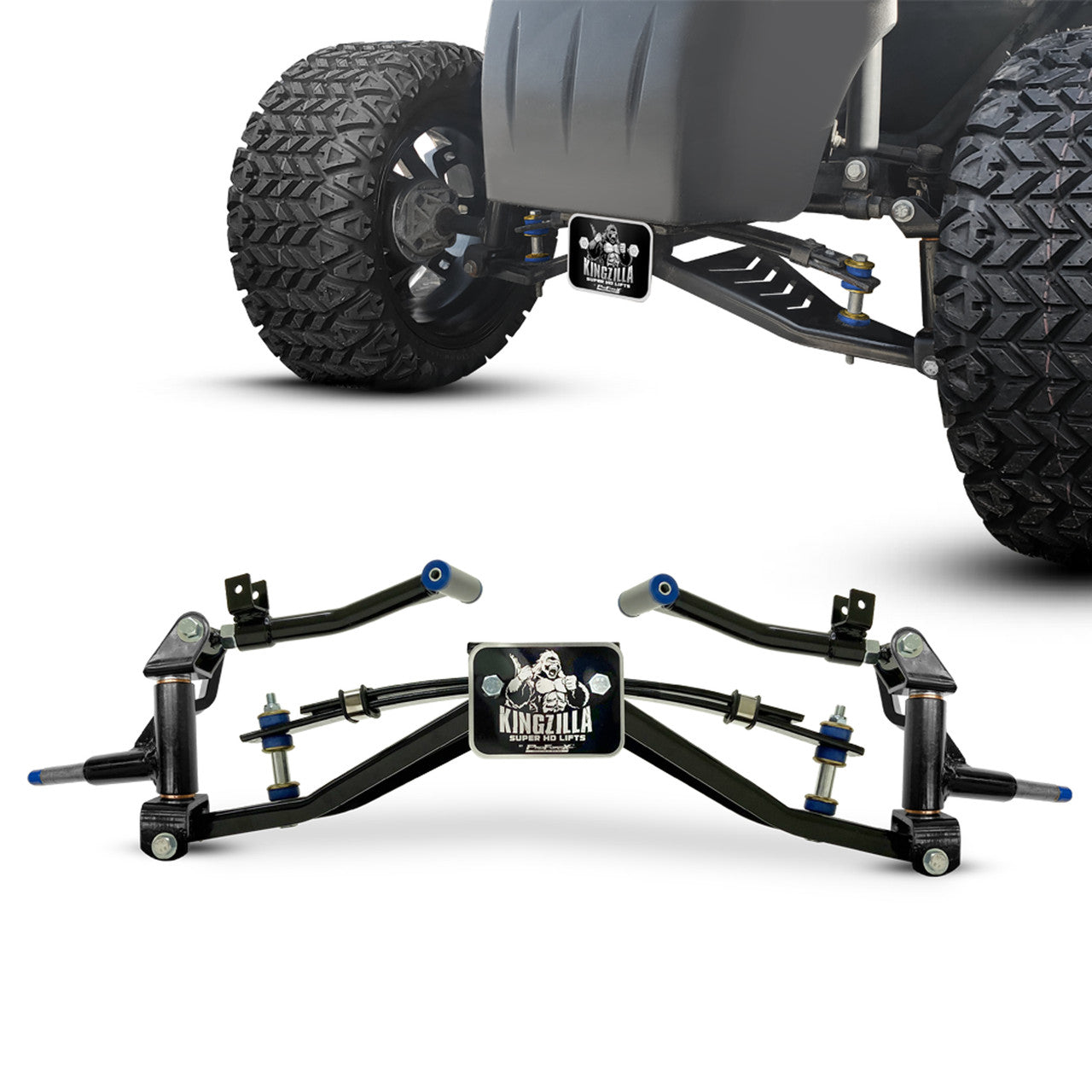 KINGZILLA Super HD 6" A-Arm Kingpin Lift Kit for EZGO RXV